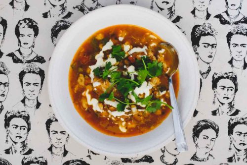 Pozole Rojo - Mexican pork and hominy soup - Cook Eat World