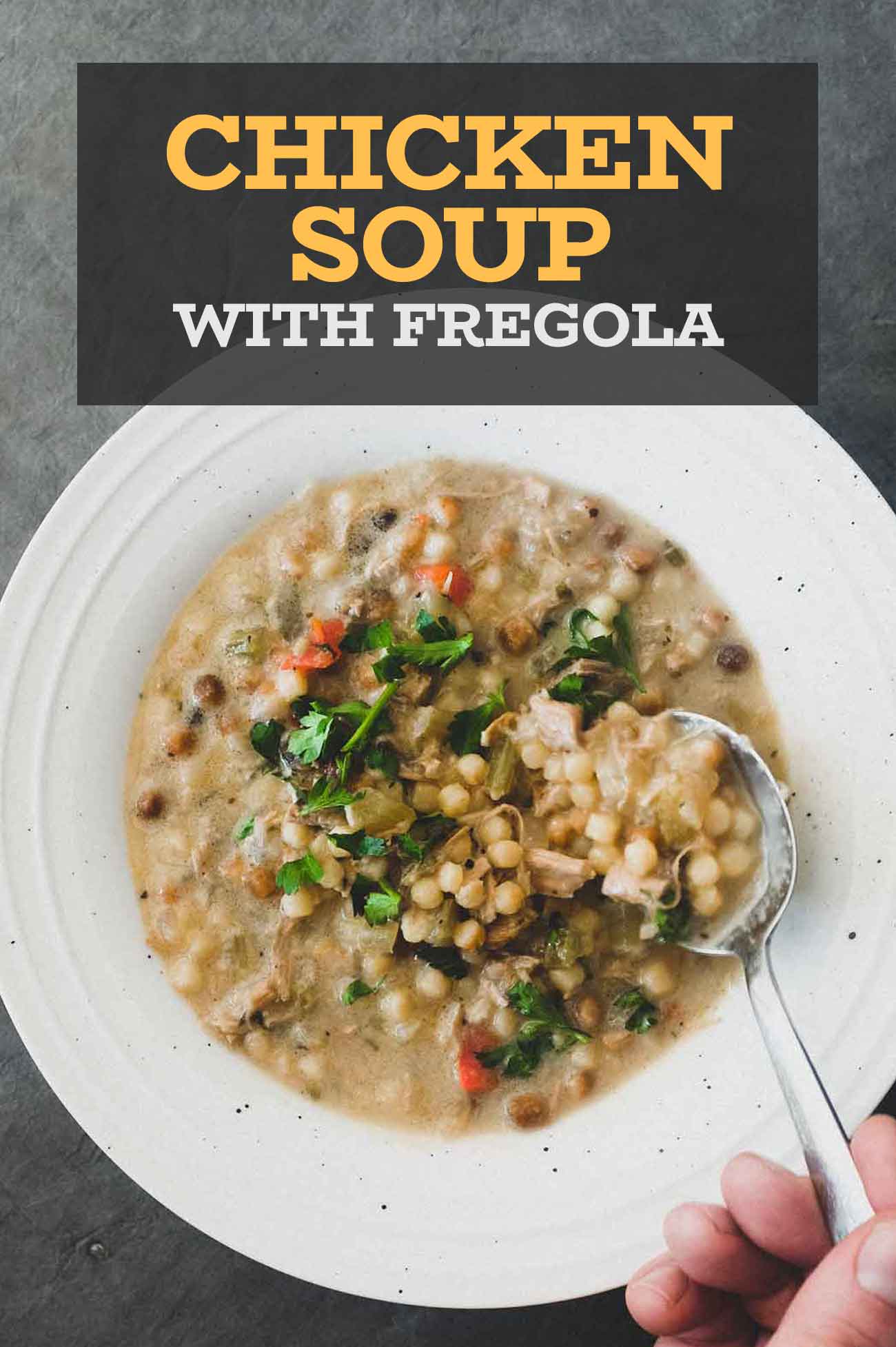 Chicken Soup with Fregola - a winter warmer from Cook Eat World