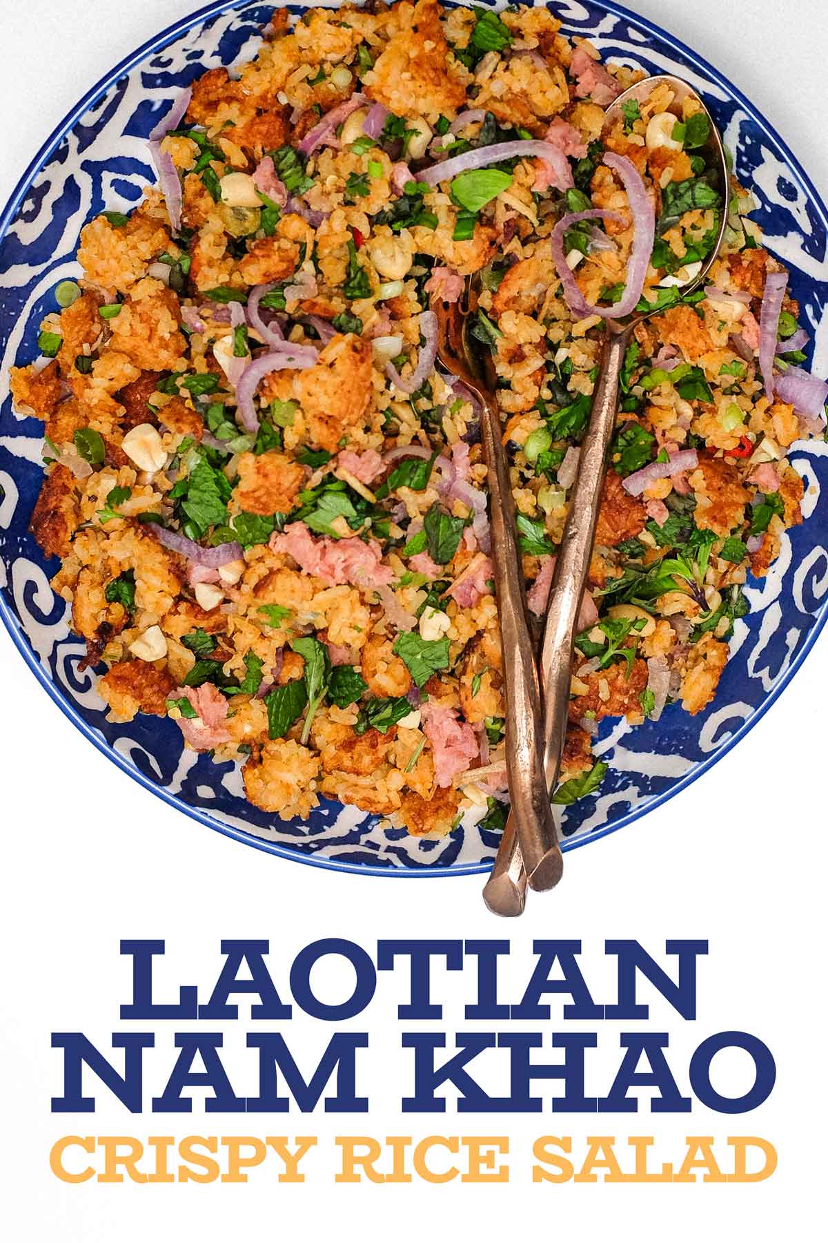 Laotian Nam Khao (Crispy Rice Salad) - Cook Eat World