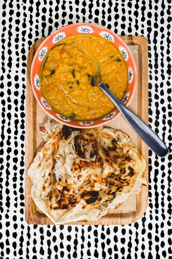 Roti Canai with Dhal | A perfect combination at cookeatworld.com