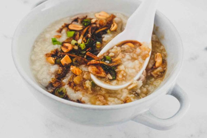Duck Congee - A delicious authentic Chinese recipe from Cook Eat World