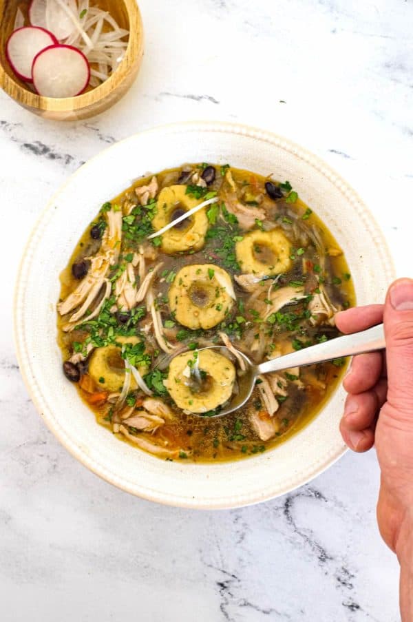 Mexican Chochoyotes with Chicken Soup - Cook Eat World