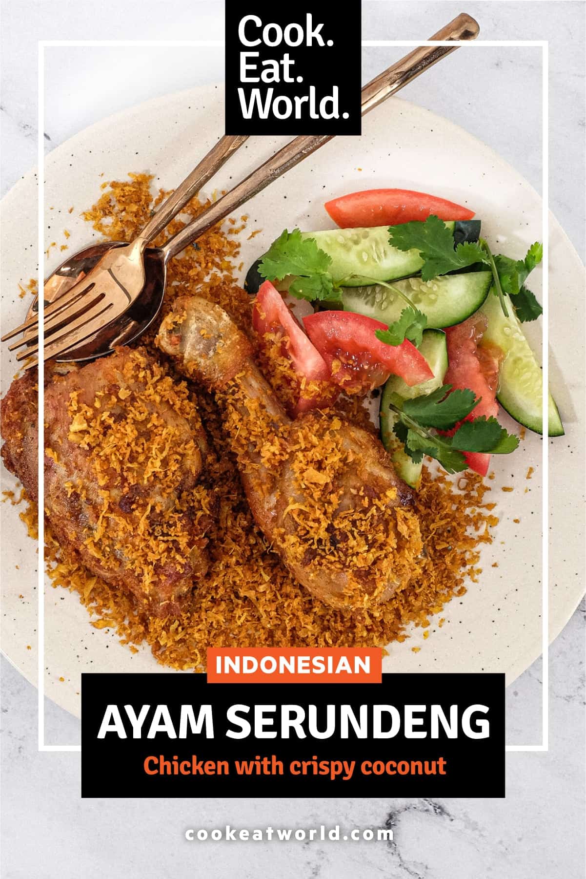 Ayam Serundeng (Chicken with Crispy Coconut) - Cook Eat World