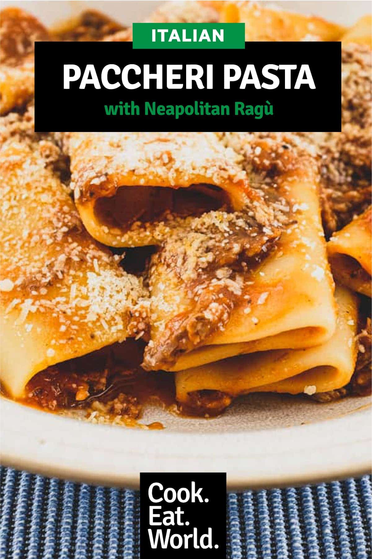 Paccheri Pasta with Neapolitan Ragù - Cook Eat World