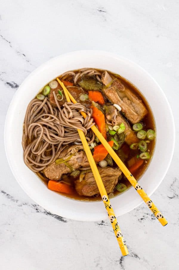 Pork Rib Soup with Noodles - Cook Eat World