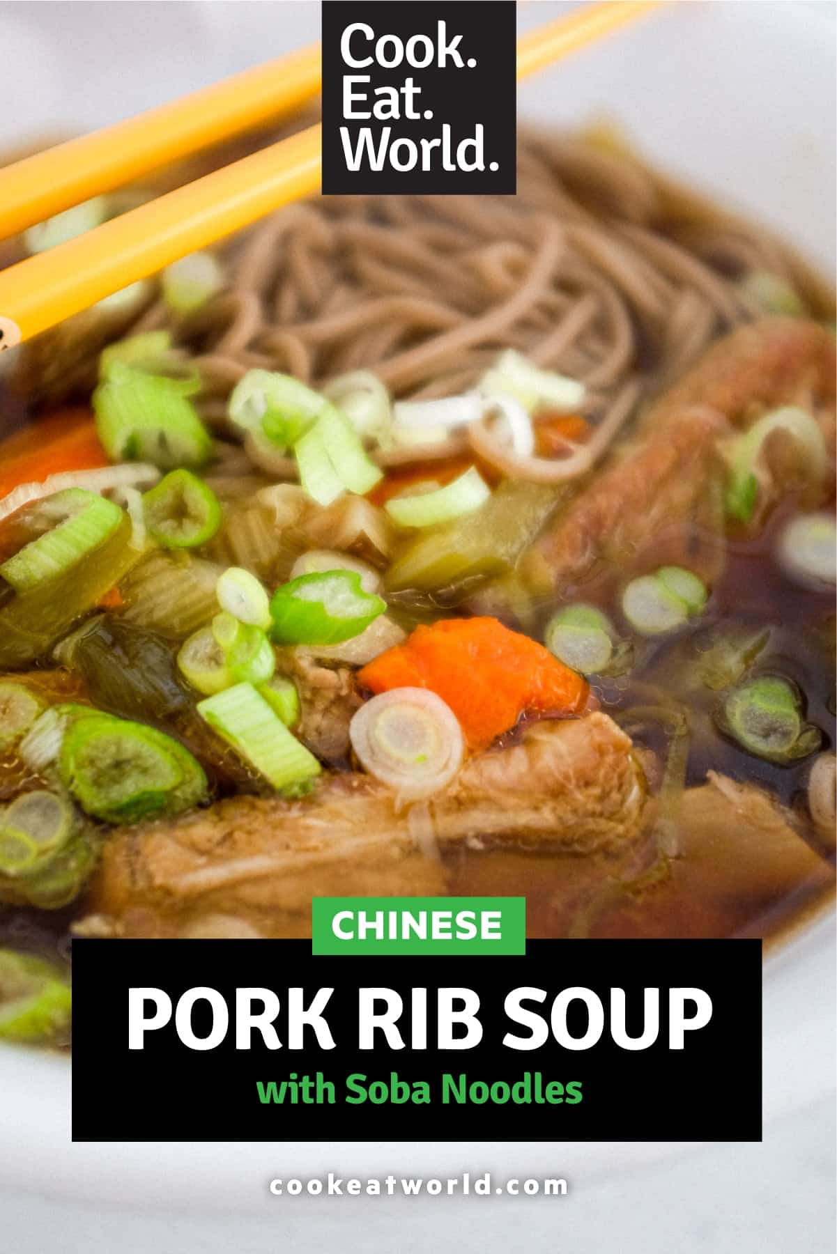 Pork Rib Soup with Noodles - Cook Eat World