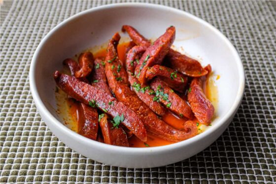 Chorizo Tapas with Fino Sherry - Cook Eat World