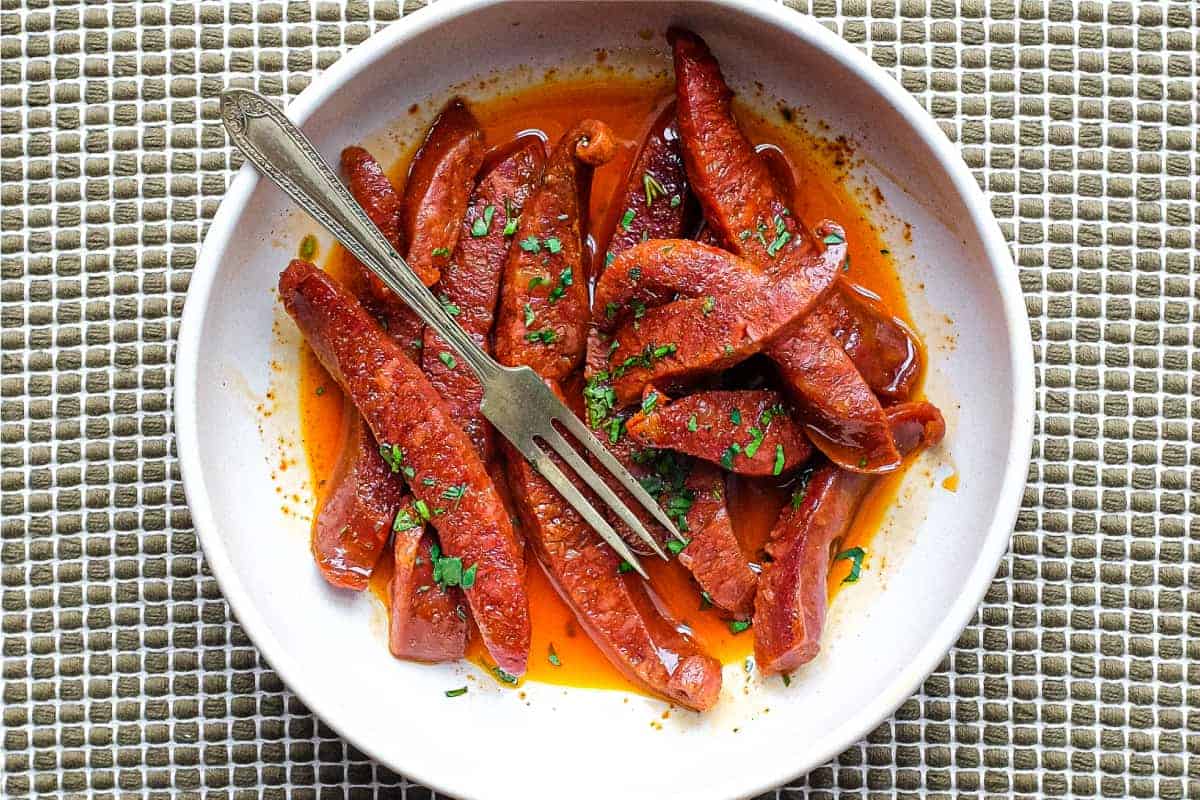 Chorizo Tapas with Fino Sherry - Cook Eat World