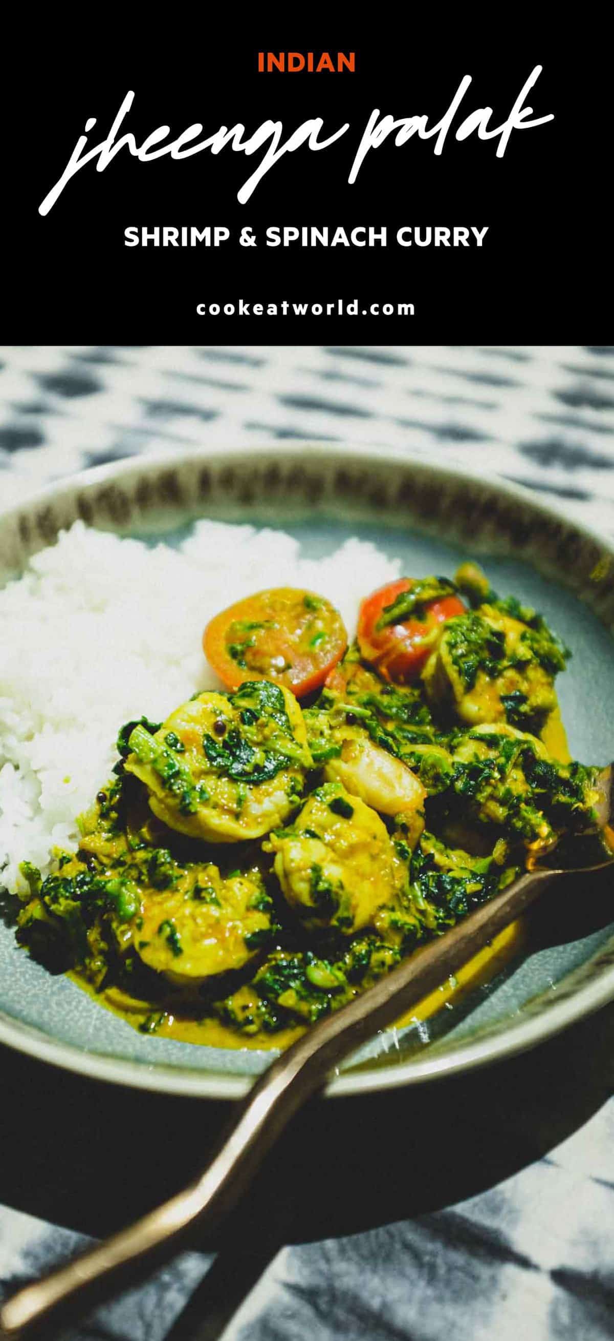 Jheenga Palak – Shrimp & Spinach Curry - Cook Eat World